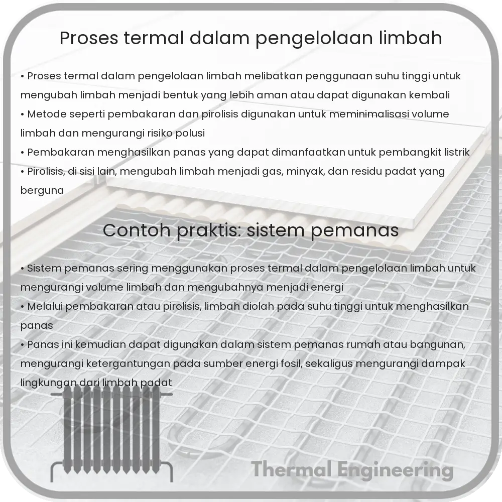 Proses Termal dalam Pengelolaan Limbah