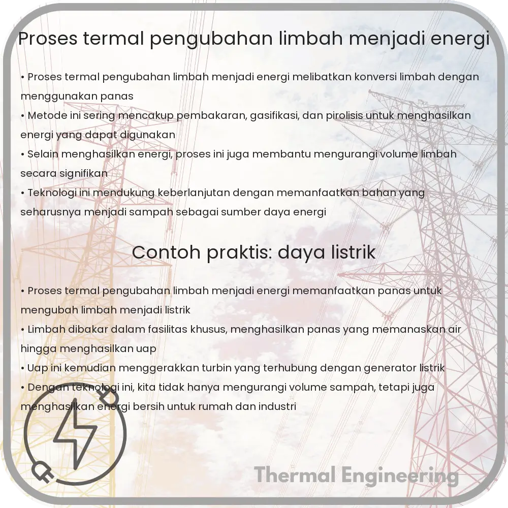 Proses Termal Pengubahan Limbah Menjadi Energi