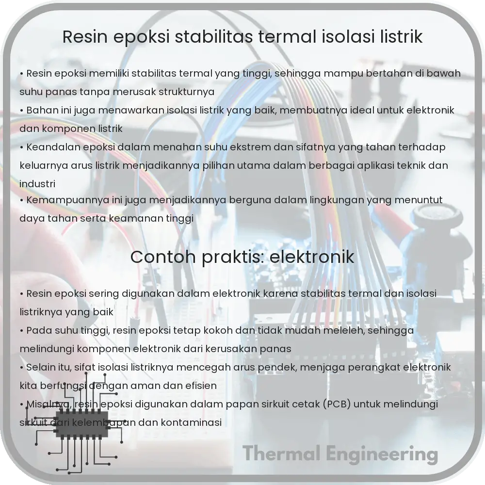 Resin Epoksi | Stabilitas Termal, Isolasi Listrik Resin Epoksi | Stabilitas Termal, Isolasi Listrik