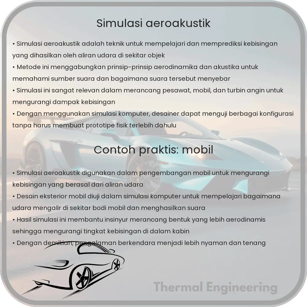 Simulasi Aeroakustik