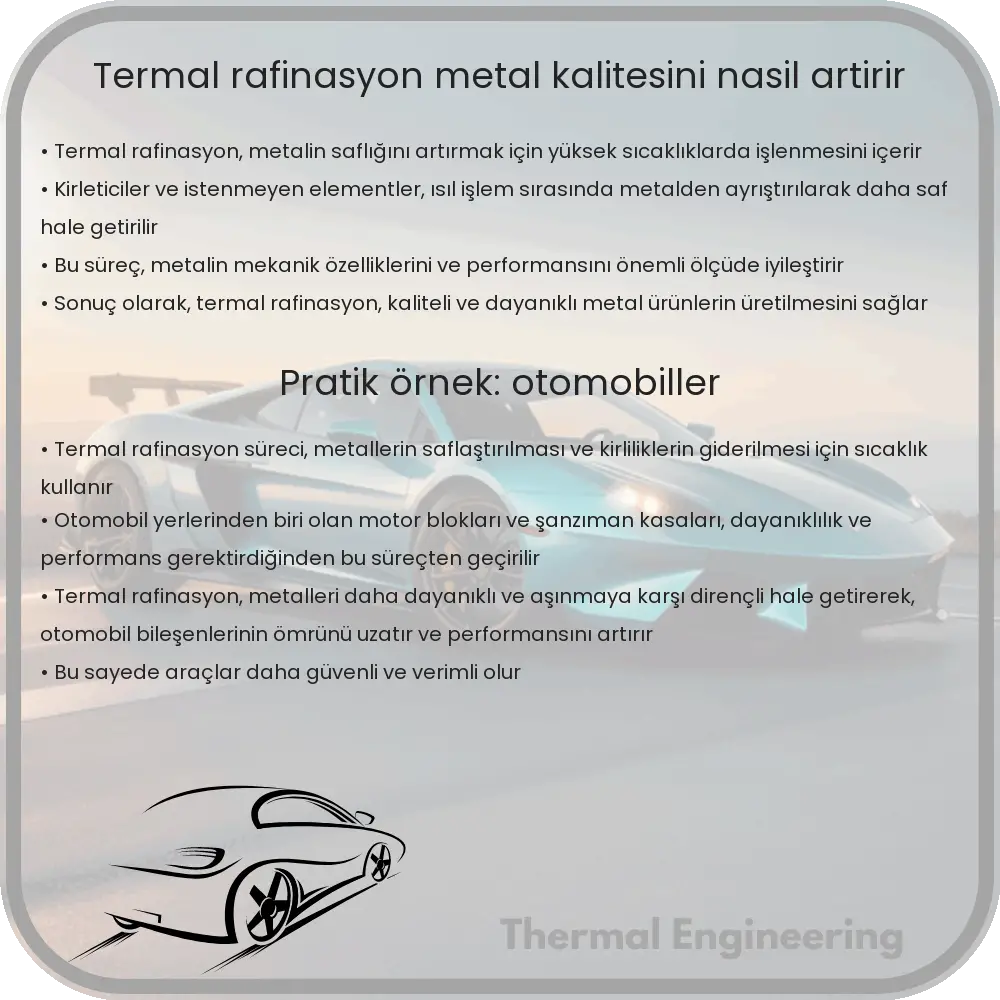 Termal Rafinasyon Metal Kalitesini Nasıl Artırır Termal Rafinasyon Metal Kalitesini Nasıl Artırır