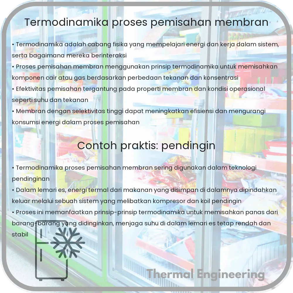 Termodinamika Proses Pemisahan Membran