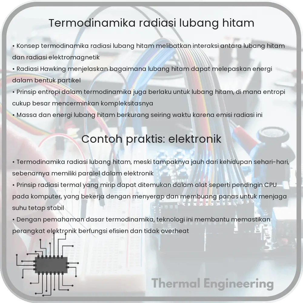 Termodinamika Radiasi Lubang Hitam Termodinamika Radiasi Lubang Hitam
