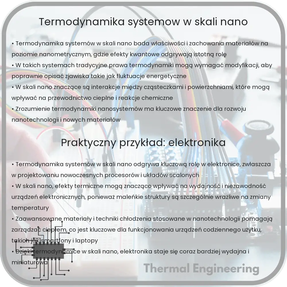 Termodynamika systemów w skali nano