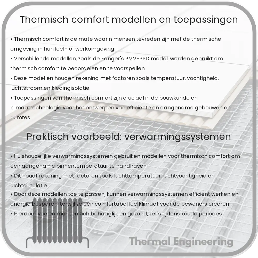 Thermisch Comfort: Modellen en Toepassingen