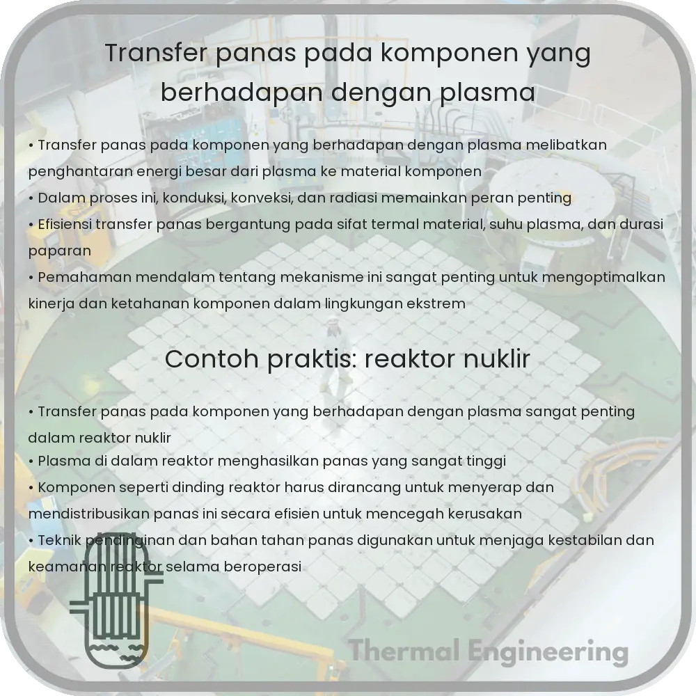 Transfer Panas pada Komponen yang Berhadapan dengan Plasma