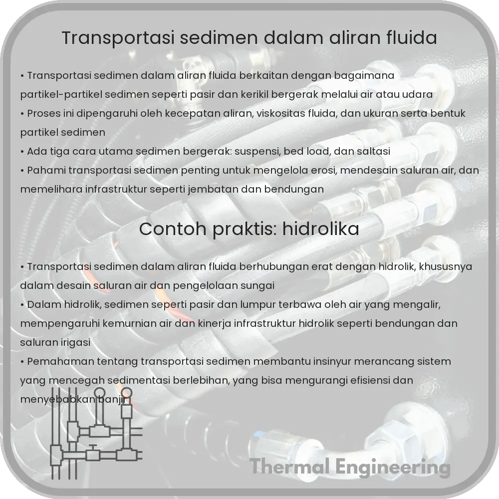 Transportasi Sedimen dalam Aliran Fluida