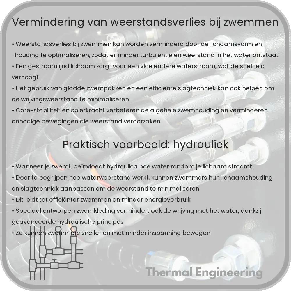 Vermindering van weerstandsverlies bij zwemmen