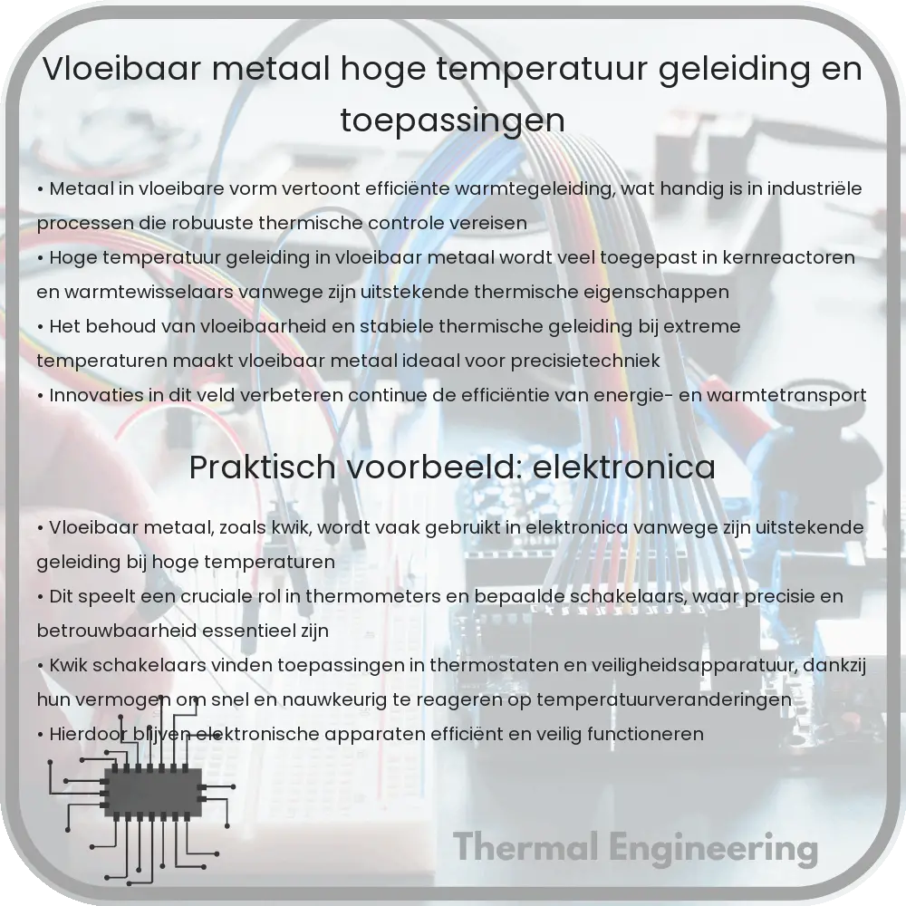 Vloeibaar Metaal | Hoge Temperatuur Geleiding en Toepassingen