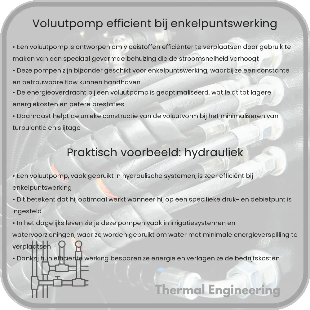 Voluutpomp | Efficiënt bij Enkelpuntswerking