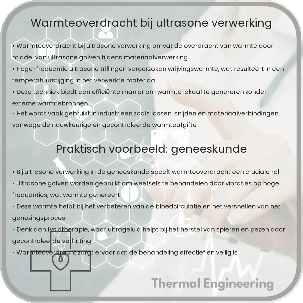 Warmteoverdracht bij ultrasone verwerking